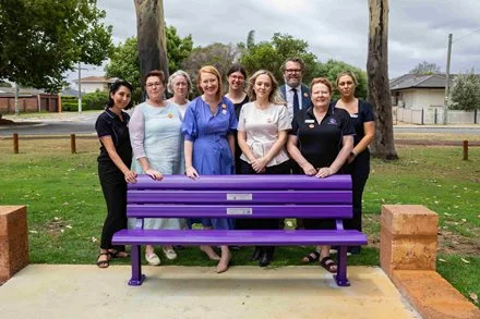 Purple benches added to raise awareness and honour victims - City of ...